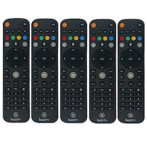 { Package of 5 } BuzzTV IPTV XPL 1000, XPL2000, XPL 3000 Factory Replacement Remote Control RCU (Pack of 5)