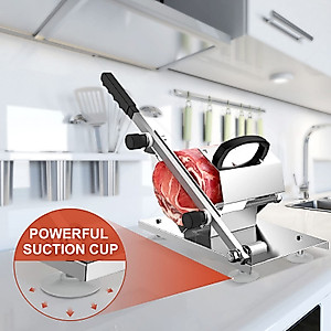 Dsyisvia Manual Frozen Meat Slicer，Stainless Steel Meat Cutter Machine，Food Slicer for Home Cooking of Hot Pot