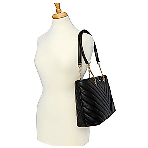 DKNY Veronica Medium Tote Black/Gold One Size