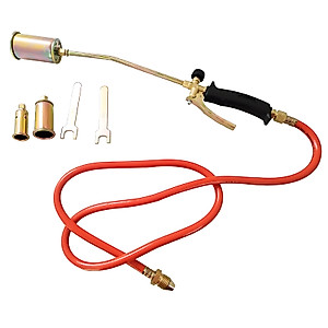 Propane Torch Weed Torch Industrial Heating Torch with Hose and 3 Nozzles Weed Fire Burner