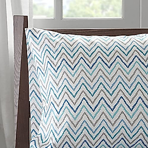 Intelligent Design Toren Complete Bag Tufted Embroidered Comforter with Sheet, Season Bedding Set, Full, Aqua