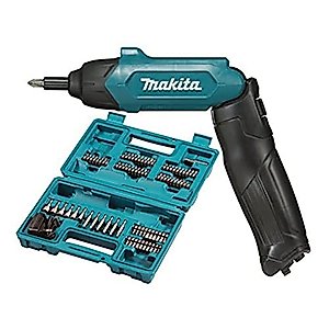 Makita DF001DW 3.6V Lithium-Ion 1/4" Hex Screwdriver Kit, Teal, 3.6V