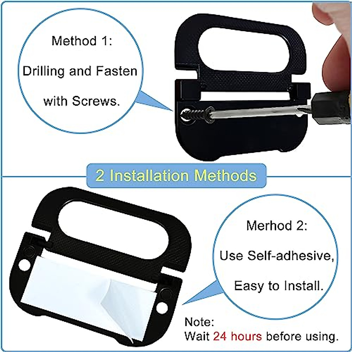 YourGift 6 Pack Self Adhesive Cabinet knobs, Self Adhesive Cabinet knobs, Stick Dresser Knobs, Aluminum Alloy Drawer Handles, Drawer Pulls