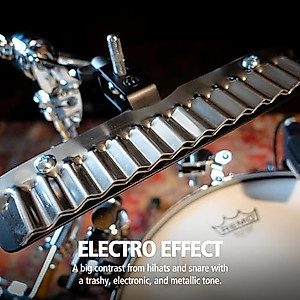 Meinl Percussion Crasher for Percussion Rigs and Drum Set, Large Size-NOT Made in China-Guiro Style Steel Playing Surface and Standard 3/8" Eye Bolt Mount, 2-Year Warranty, Long