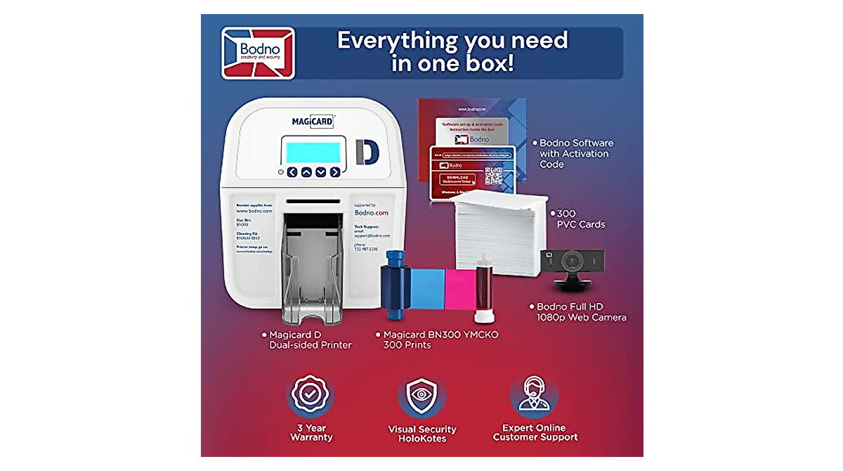 Bodno Magicard D Dual Sided ID Card Printer - Bronze Edition