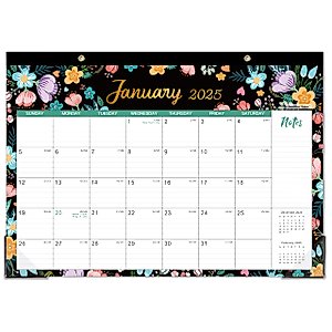 2025 Desk Calendar - Desk Calendar 2025, 12 Monthly Desk/Wall Calendar, Jan. 2025 - Dec. 2025, 16.8" x 12", Desk Calendar with Thick Paper - Floral
