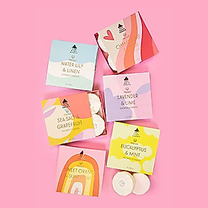 Musee Shower Steamers - Sea Salt and Grapefruit | Relaxing Aromatherapy Shower Steamer Set | Spa Gift for Women and Men|Perfect Birthday Gifts | Hand Made in The USA |Contains 4 Shower Bombs