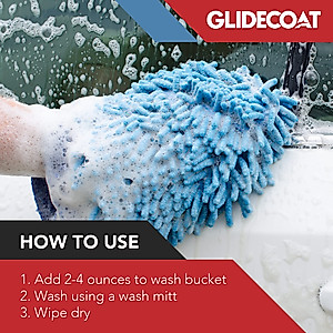 Glidecoat Ceraglo Polymer-Infused Aftercare Soap (32oz) - A Ceramic Foaming Car Wash Soap and Boat Cleaner with Neutral PH for Longevity of Coating and additional Anti-Scratch Protection Layer