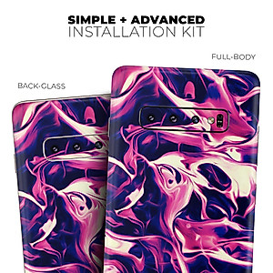 DesignSkinz Blurred Abstract Flow V22 Protective Vinyl Decal Wrap Skin Cover Compatible with The Samsung Galaxy S20 (Screen Trim & Back Glass Skin)