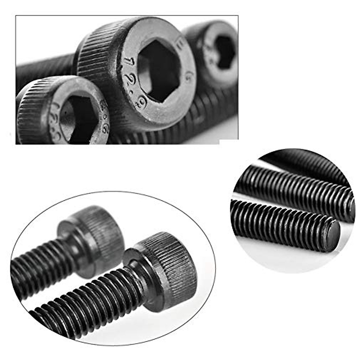 FullerKreg M6-1.0 x 20mm ISO 4762 Hex Drive Class 12.9 Black Oxide Finish Alloy Steel Socket Cap Screw (Pkg of 30)