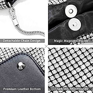 Yokawe Women Rhinestone Purse Sparkly Evening Bag Bling Hobo Bag Crystal Handbag Vacation Club Party Prom Wedding Clutch