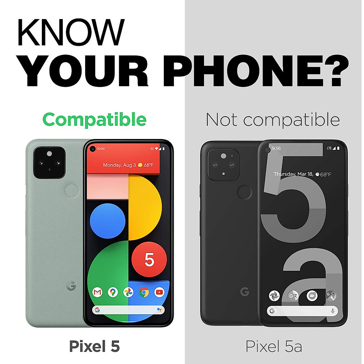 ENCASED RebelShield Designed for Pixel 5 Case with Screen Protector, Heavy Duty Full Body Protective Cover with Build-in Screen Guard for Google Pixel 5 5G - Blue