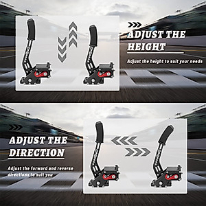 PC Racing Game USB Handbrake, 16-bit USB Handbrake for Racing game Compatible with Logitech G27/G29/G920 T500 T300， Brake Analog Performance Handbrake for Simulated Racing Games: DiRT Rally 2/4, LFS,