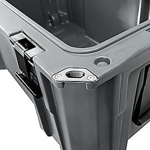 Eylar SR-90 Large Crossover Overland Cargo Case, Equipment Hard Case, Roto Molded, Stackable with Pad-Lock Hasp, Strap Mountable, TSA Standard, IPX4 Rated, 90 Liters (Gray)