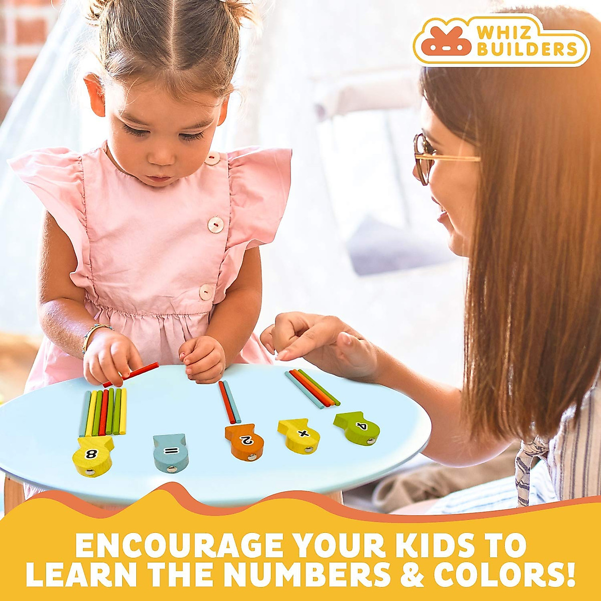 Magnetic Wooden Fishing Game For Kids, Math and Counting Toy Board Games For Toddlers & Kids Ages 3 4 5 Educational Preschool Montessori STEM Learning Kindergarten For Girls and Boys with Magnet Poles