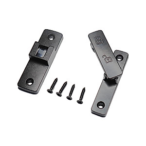 Heavy-Duty Flip Latch Lock 90/180 Degree Sliding/Swinging Door Lock Latch Bolt for Gate Barn Garage Garden Fence Shed Window Cabinet (Black, 180 Degree)