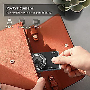 VJIANGER 4K Digital Camera 44MP Point and Shoot Camera with 16X Digital Zoom 2.4 Inch Kids Camera with 32GB SD Card Vlogging Camera for Teens Students Boys Girls Seniors(DC6-X3 Black2)