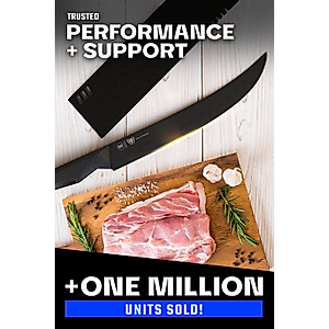 Dalstrong Butcher Knife - 10 inch - Shadow Black Series - Black Titanium Nitride Coated - High Carbon 7CR17MOV-X Vacuum Treated Steel - Breaking Kitchen Knife - Sheath - Slicing Knife - NSF Certified