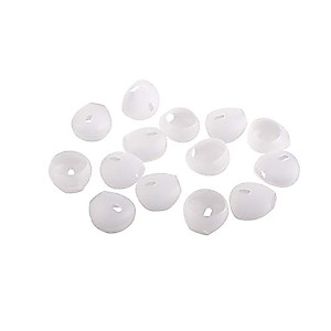 XCESSOR 7 Pairs (14 Pieces) of Silicone Replacement Apple Earphone Earbud Covers. Replacement Ear Tips for Apple Earphones. Transparent