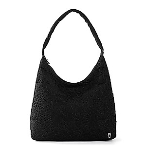 Sakroots Womens Eco-twill Atlas Hobo in REPREVE Eco Twill, Quilted Black Spirit Desert, One Size US