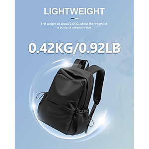UPPACK Black Backpack For Women School Aesthetic Bookbag For Men Lightweight Gym Backpack High School Middle School Bag For Girls Boys Casual Daypack Laptop Backpack College