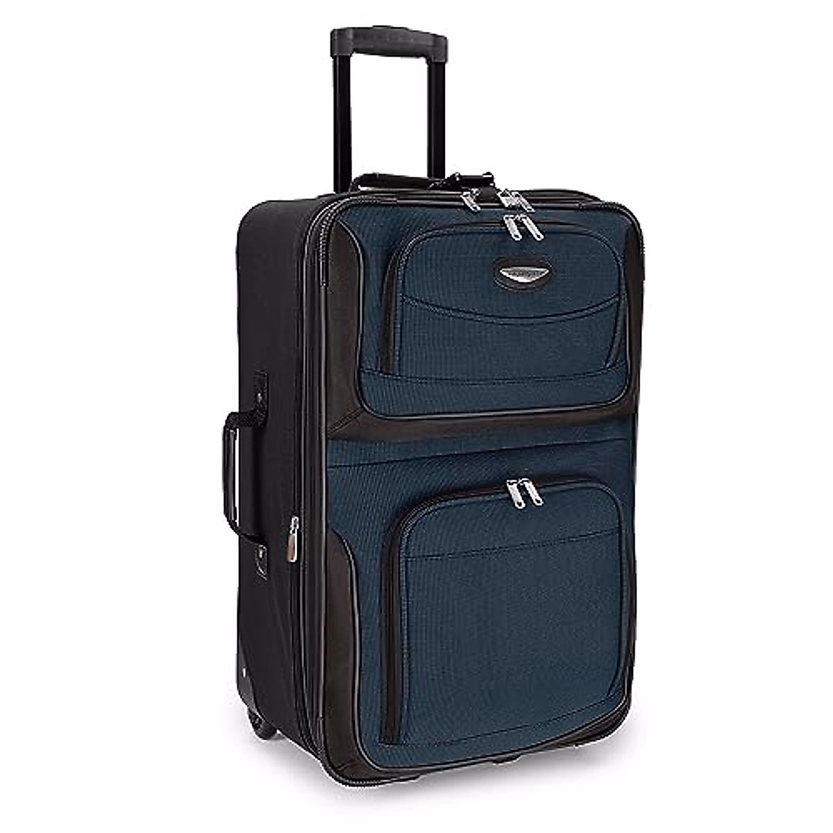 Travel Select Amsterdam Expandable Rolling Upright Luggage, Navy, Checked-Medium 25-Inch