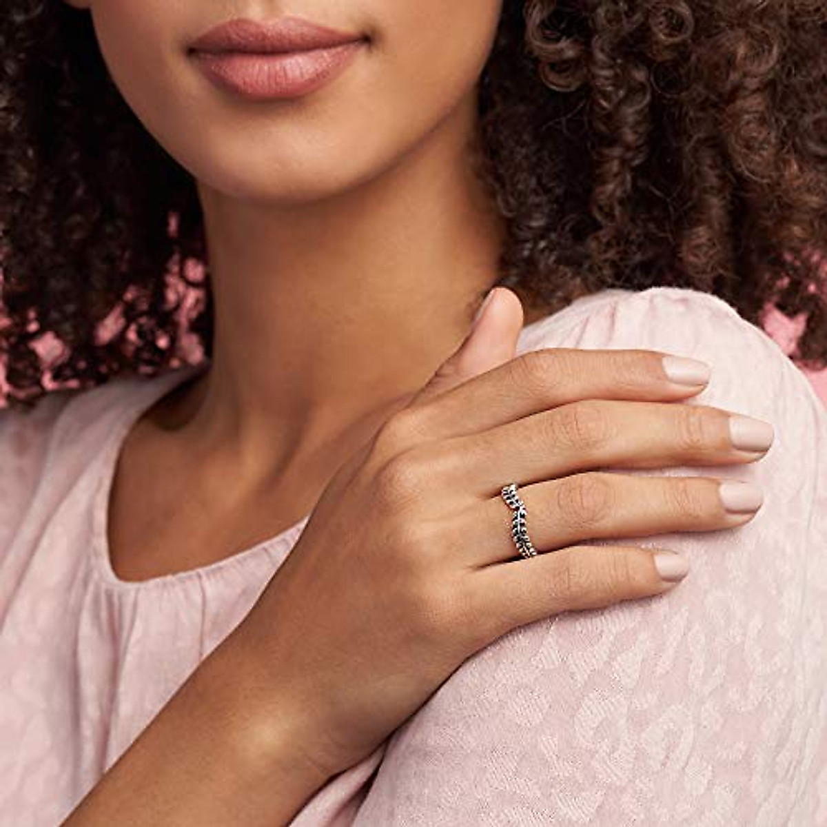 Pandora Jewelry Wheat Grains Wishbone Sterling Silver Ring, Size 4.5