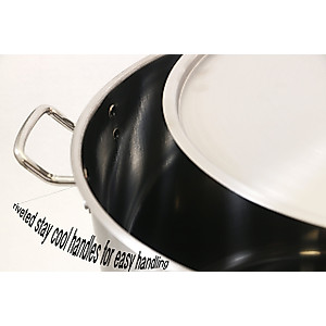 ExcelSteel Heavy Duty Stainless Steel Stock Pot with Lid, 35 quarts, Silver