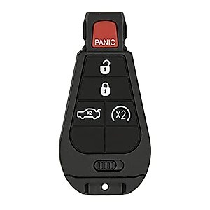 Keyless2Go Replacement for 5 Button Remote Key Chrysler Dodge IYZ-C01C 05026887 AK - with Durashell Technology