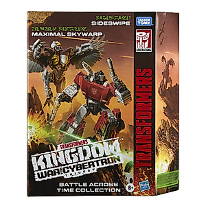 Transformers Toys Generations Kingdom Battle Across Time Collection Deluxe Class WFC-K42 Sideswipe & Maximal Skywarp, Age 8 and Up, 5.5-inch (Amazon Exclusive)