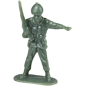 Zugar Land Classic US Army Men (36 Pieces) 2". Plastic. Green Toy Soldiers. Free Standing Designs. Great Party Favor Goodie Bag Filler. (1 Pack of 36 Army Men)