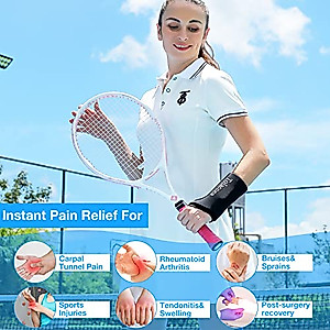 Tolaccea Wrist Ice Pack Wrap & Heating Pad Microwavable Hot & Cold Therapy Wrist Brace for Pain Relief of Carpal Tunnel, Rheumatoid Arthritis, Tendonitis, Sports Injuries, Swelling, Bruises & Sprains