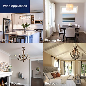 FLSNT LED 60 Watts Equivalent Chandelier Light Bulbs, CA11 Dimmable Filament Clear LED Candelabra Bulbs, E26 Medium Base, 2700K Soft White, 6 Pack