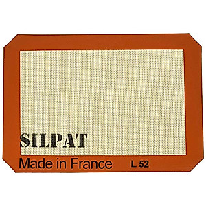 Silpat AE295205-01 Premium Non-Stick Silicone Baking Mat, 11-3/4-Inch x 8-1/4-Inch (2 pack) by Silpat
