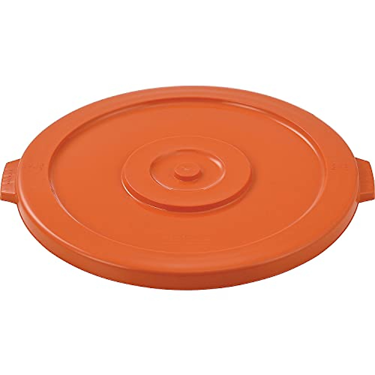 Global Industrial 44 Gallon Plastic Trash Can Lid, Bright Orange