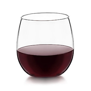 Libbey Stemless Red Wine Glasses, 16.75-ounce, Set of 8