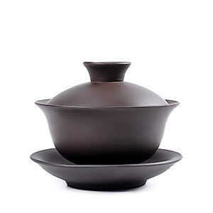 Chinese Yi Xing Purple Clay Gaiwan Tea Cup