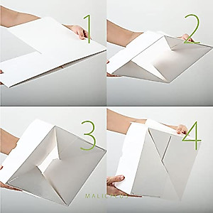 MALICPLUS 10 Gift Boxes 9.5x6.5x4 Inches Gift Boxes with Lids Boxes for Gifts Bridesmaid Proposal Boxes, White Gift Boxes Bulk for Light Weight Gifts, Crafting, Grass Texture White