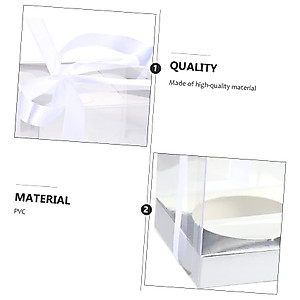 BESTOYARD 24 pcs cake box cupcakes containers clear container with lid candy takeout containers cake carrier holder cake containers with lids mini cupcake baby pvc carrying case Pretty