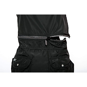 BeautyLove Love Struck Apron Bling Rhinestone Zipper Waist Zip Off Top Pockets Stain Bleach and Water Resistant Silky Polyester Salon Stylist Apron