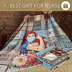 Shanfeirui Nurse Gifts for Women, Nurse Gifts, Nurse Practitioner Gifts for Women, Nursing Student Gifts, Gifts for Nurses Women, School Nurse Retirement Birthday Gifts Blanket 60" x 50”