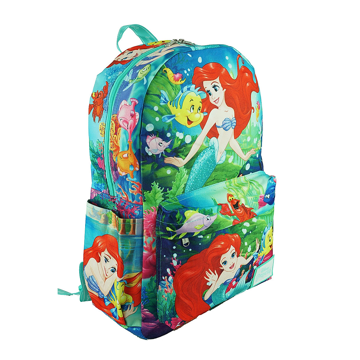 Disney The Little Mermaid - Ariel Deluxe Oversize Print Large 17.5" Backpack with Laptop Compartment - A19608