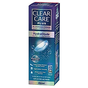 Clear Care Plus Cleaning and Disinfecting Solution with Lens Case, Clear, 12 Fl Oz