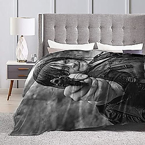 Norman Reedus Flannel Blanket Daryl Dixon Soft Air Conditioner Blanket Anti-Pilling Lap Blanket for Sofa Bedroom Living Room 50x40 inch