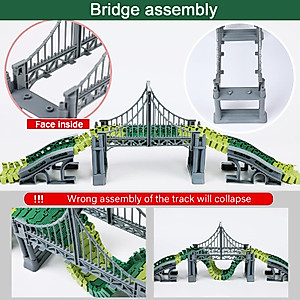 Dinosaur Track Toys, 200+ Pcs Create A Dinosaur World Road Race, Flexible Track Playset with 1 Dinosaur Car,1 Race Car,8 Dinosaurs for 3 4 5 6 Year & Up Old Boys Girls Kids Toddlers Great Gift