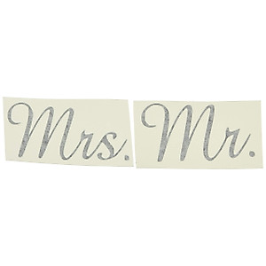 Mr. Mrs. Vinyl Decal Sticker Set for Yeti Tumbler (Tumbler not Included) 3.7" X 3.2"