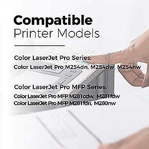 myCartridge 202A Compatible Toner Cartridge Replacement for HP 202A Fit for HP Laserjet Pro MFP M281cdw M281dw M280 M254 MFP M281fdw