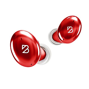 Back Bay Audio Tempo 30 Wireless Earbuds for Small Ears with Premium Sound, Comfortable Bluetooth Ear Buds for Women and Men, Red Earphones for Small Ear Canals