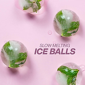 Housewares Solutions Froz Ice Ball Maker – Novelty Food-Grade Silicone Ice Mold Tray With 4 X 4.5cm Ball Capacity