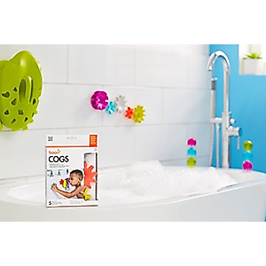 Boon COGS Baby Bath Toys - Gear Themed Sensory Baby Toys for Bathtub - Multicolored - Ages 12 Months and Up - 5 Count